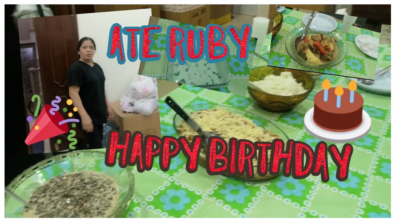 Celebration of Ate Ruby's Birthday 🎉🍝//R-Jay Garcia Vlog #61 ️ - YouTube