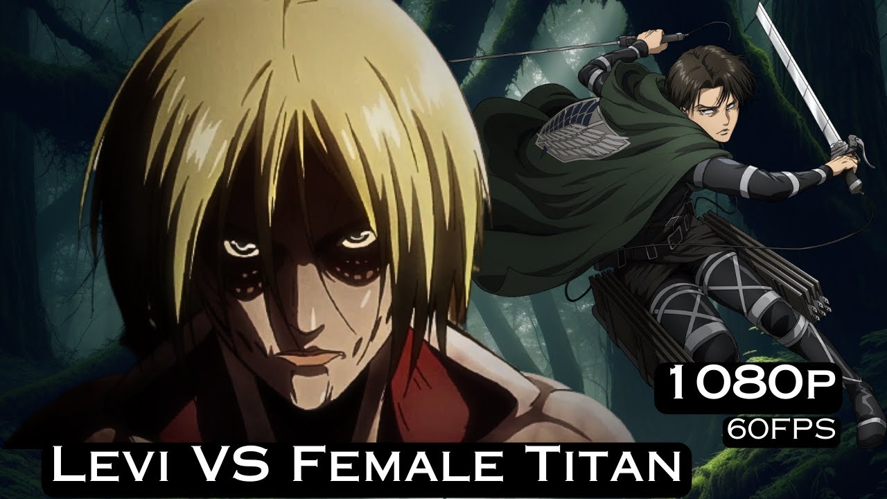 Levi vs Female Titan || Levi Ackerman || Mikasa Ackerman || Annie ...