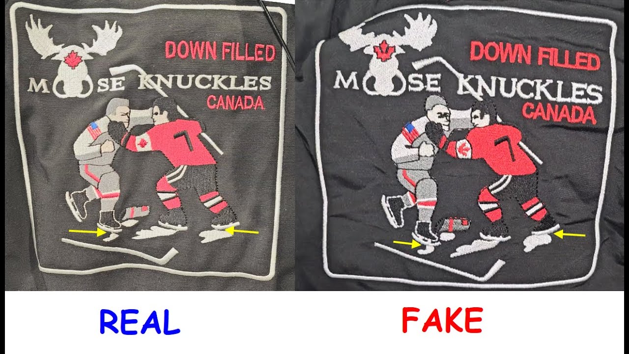 Real vs fake Moose Knuckles jacket. How to spot original Moose Knuckles ...