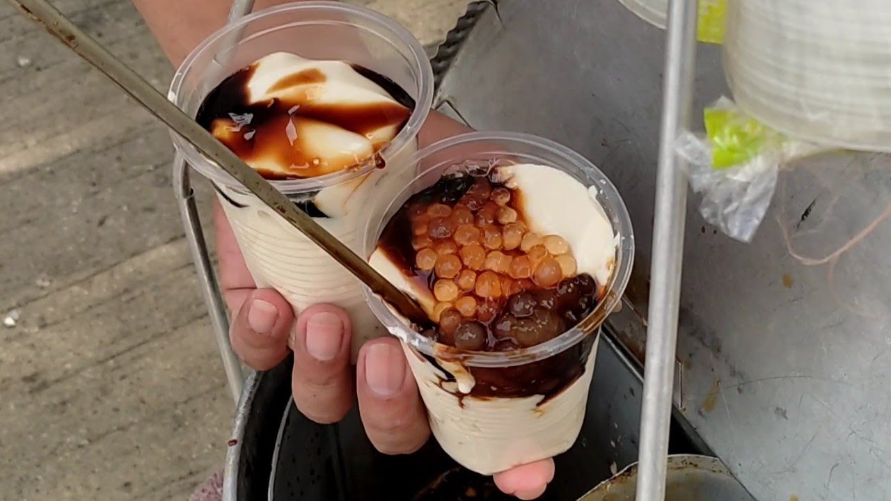 TAHO | Philippines Street Food | Silken Tofu with Sago Pearls and Brown ...
