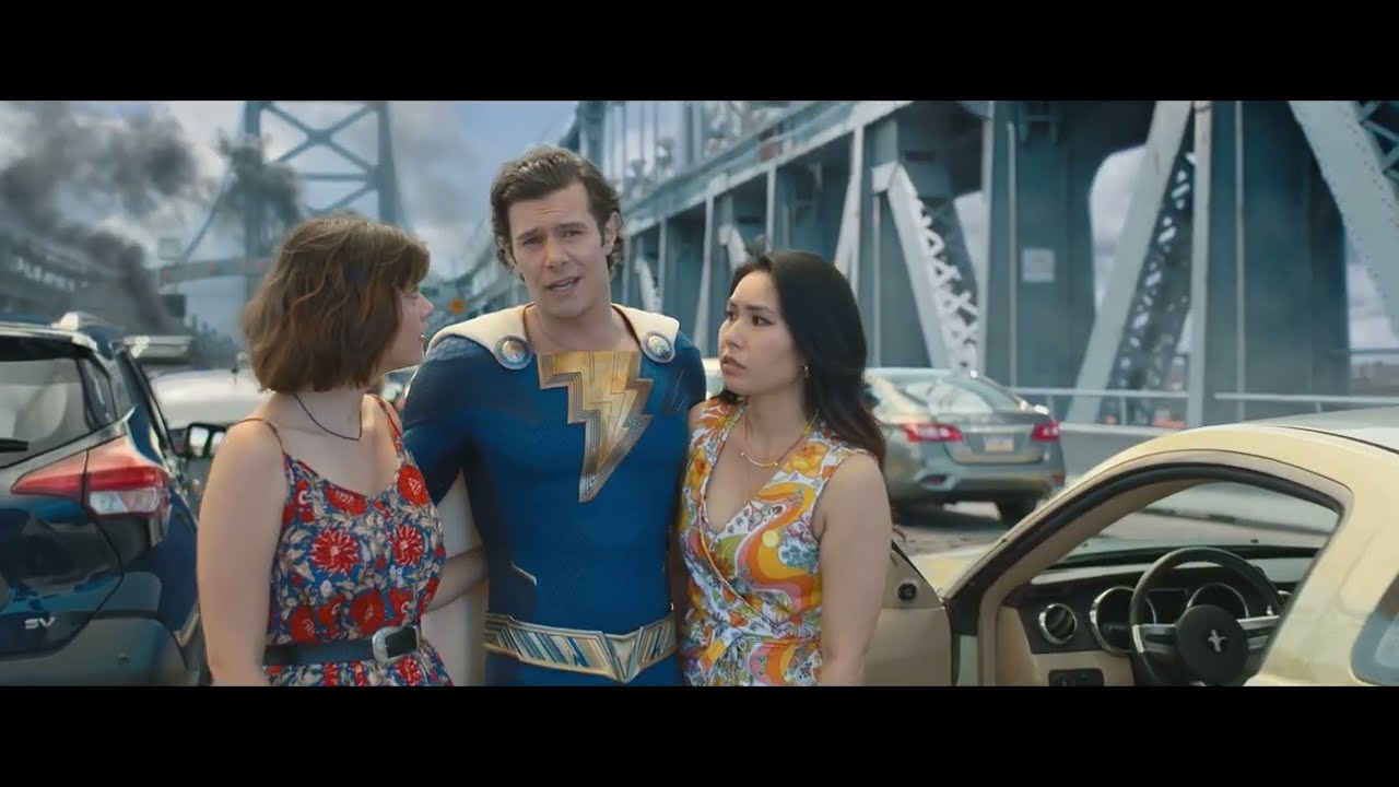 Shazam Family Tries Save people on a bridge | Shazam: Fury of the Gods ...