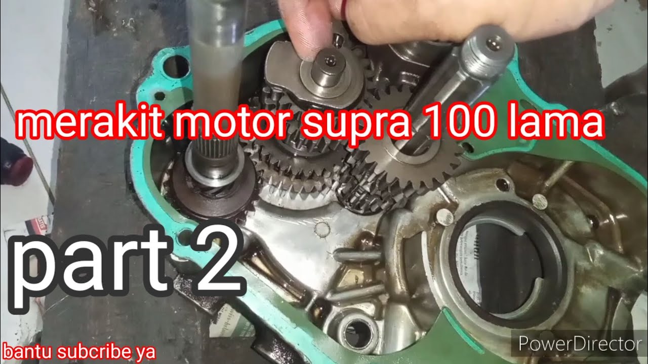 merakit motor Supra 100 part 2 ,bagian = engkol - kruk as-komponen ...