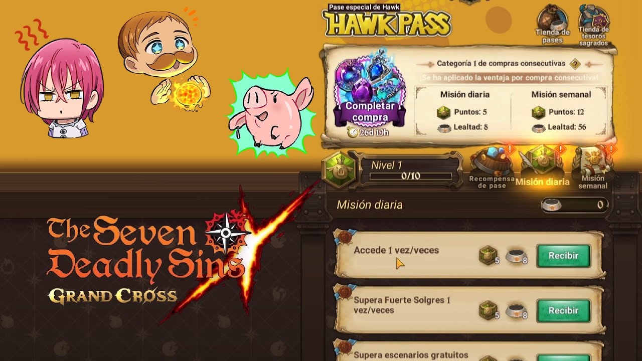 Cómo completar todas las misiones del Hawk Pass Diarias - 7DS Grand ...