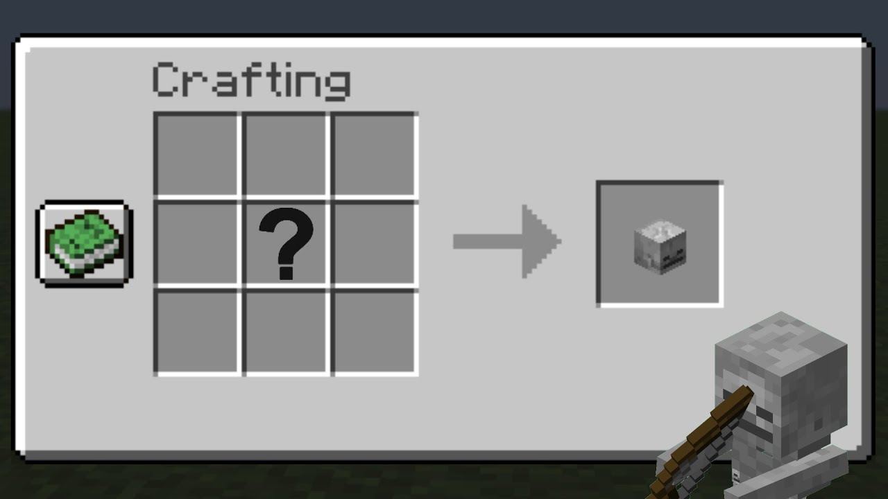 How to craft a SKELETON SKULL in Minecraft - YouTube