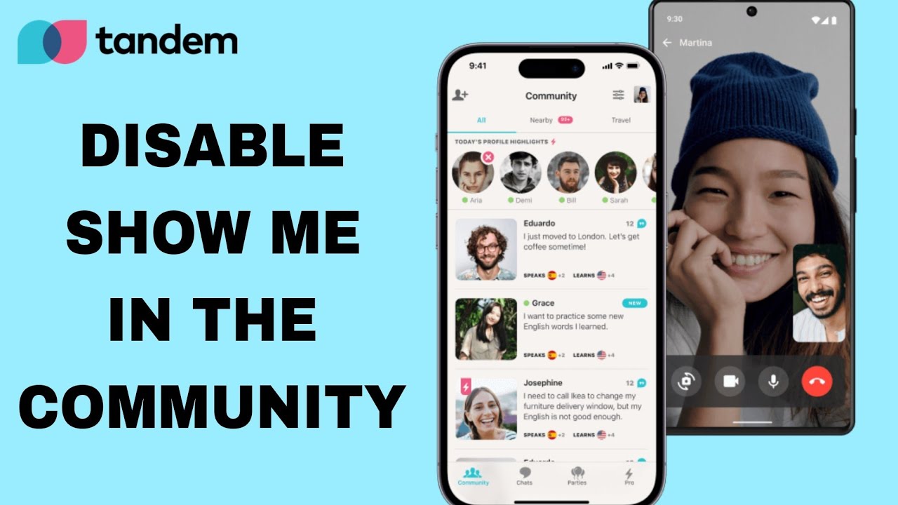 How To Disable Show Me In The Community On Tandem App - YouTube