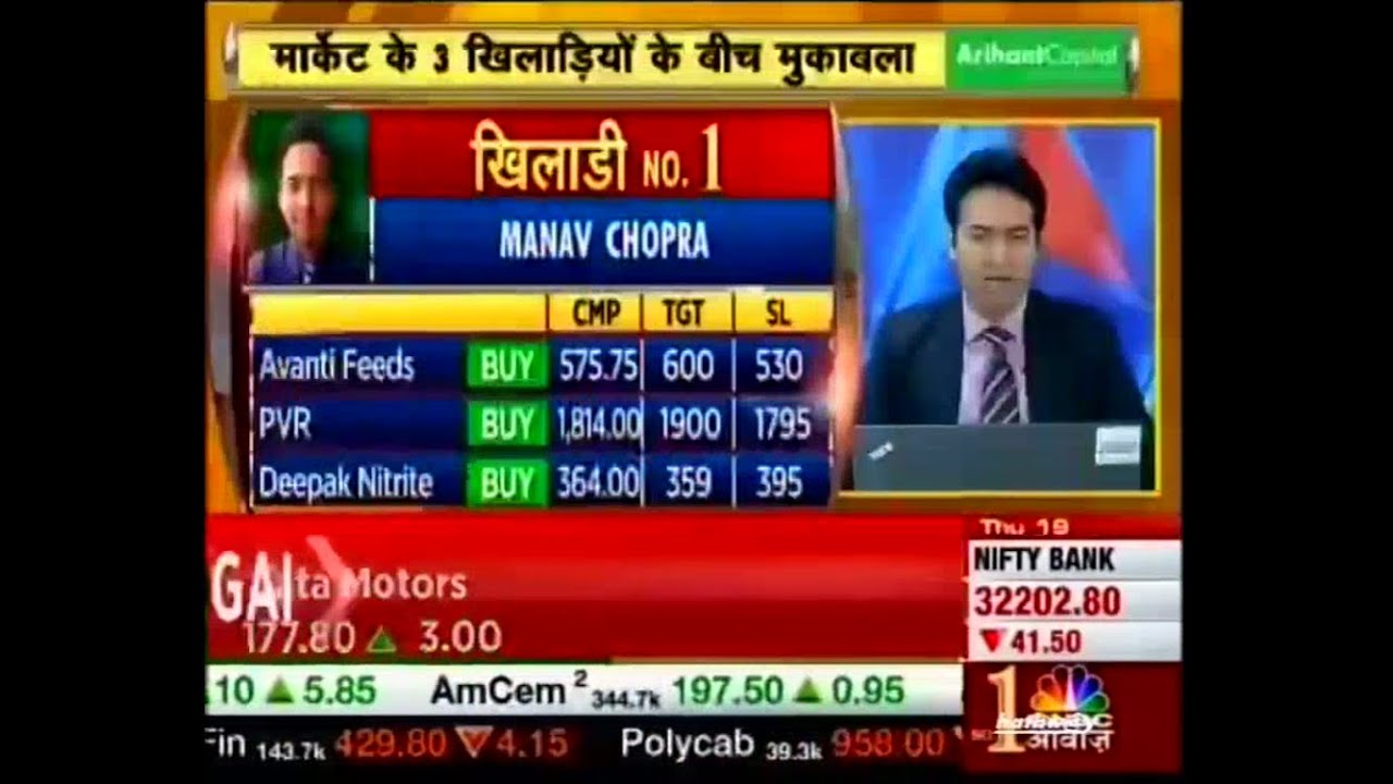 Mr. Manav Chopra (Head of Research) with CNBC Awaaz in the 'Khiladi No ...