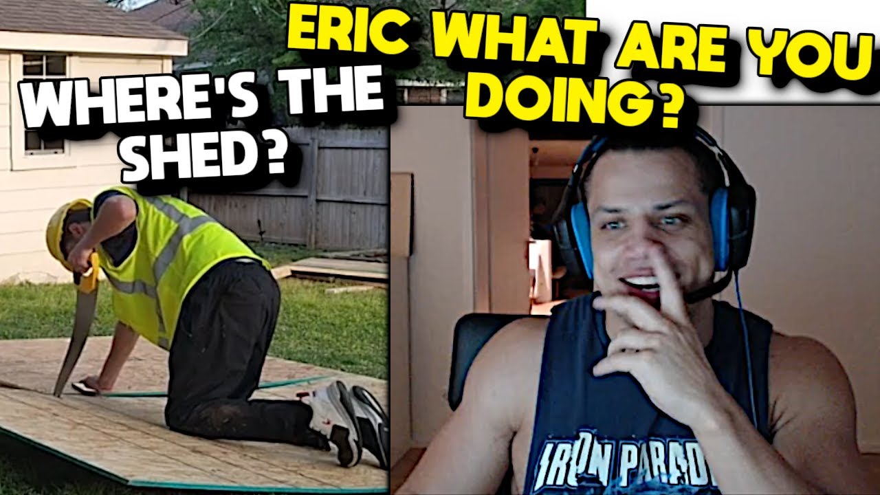 Tyler1 Reacts to His Brother Trying to Build a Shed - YouTube
