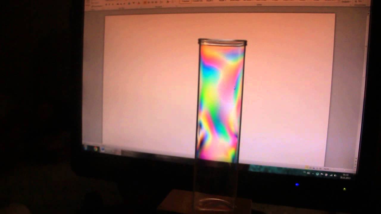 Clear Plastic Under Polarized Light From A Standard LCD Monitor - YouTube