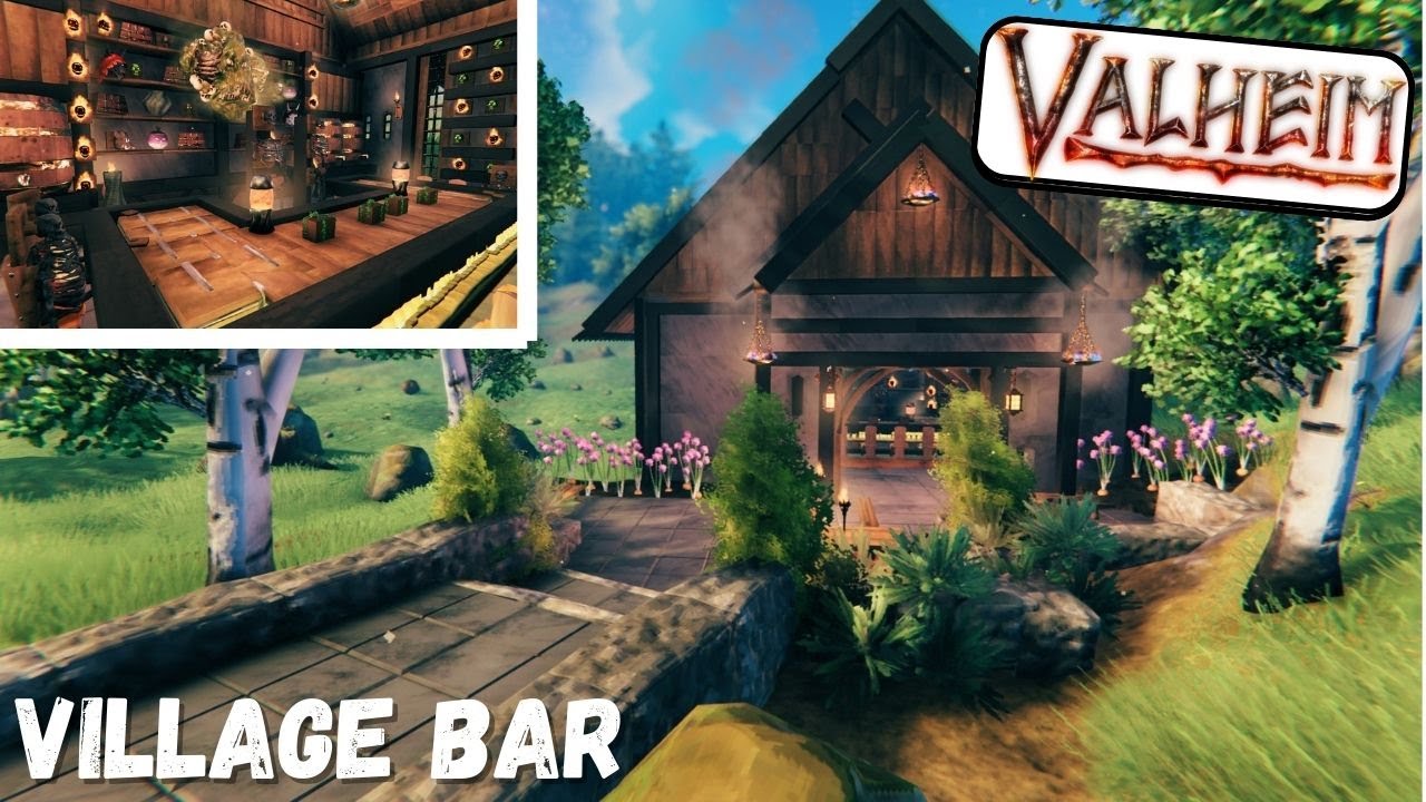 I Built A Bar / Tavern In Valheim | Small Village Tour - YouTube