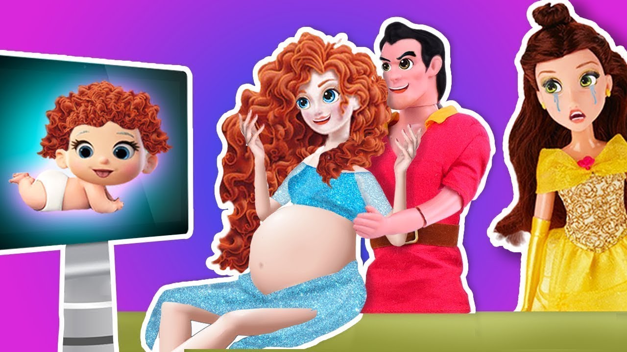 🤰MERIDA is HAVING a BABY with GASTON, BELLE is JEALOUS?!! 😱 - YouTube