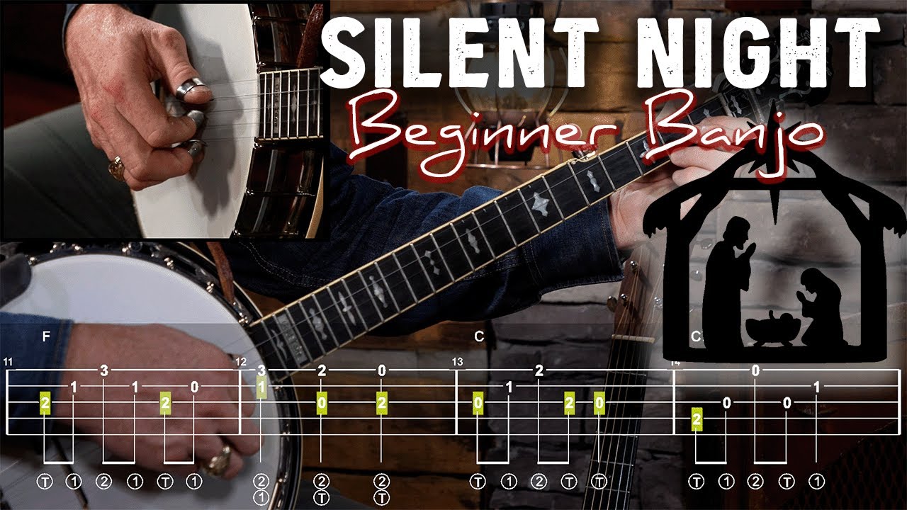 Silent Night Beginner Banjo Lesson! - YouTube