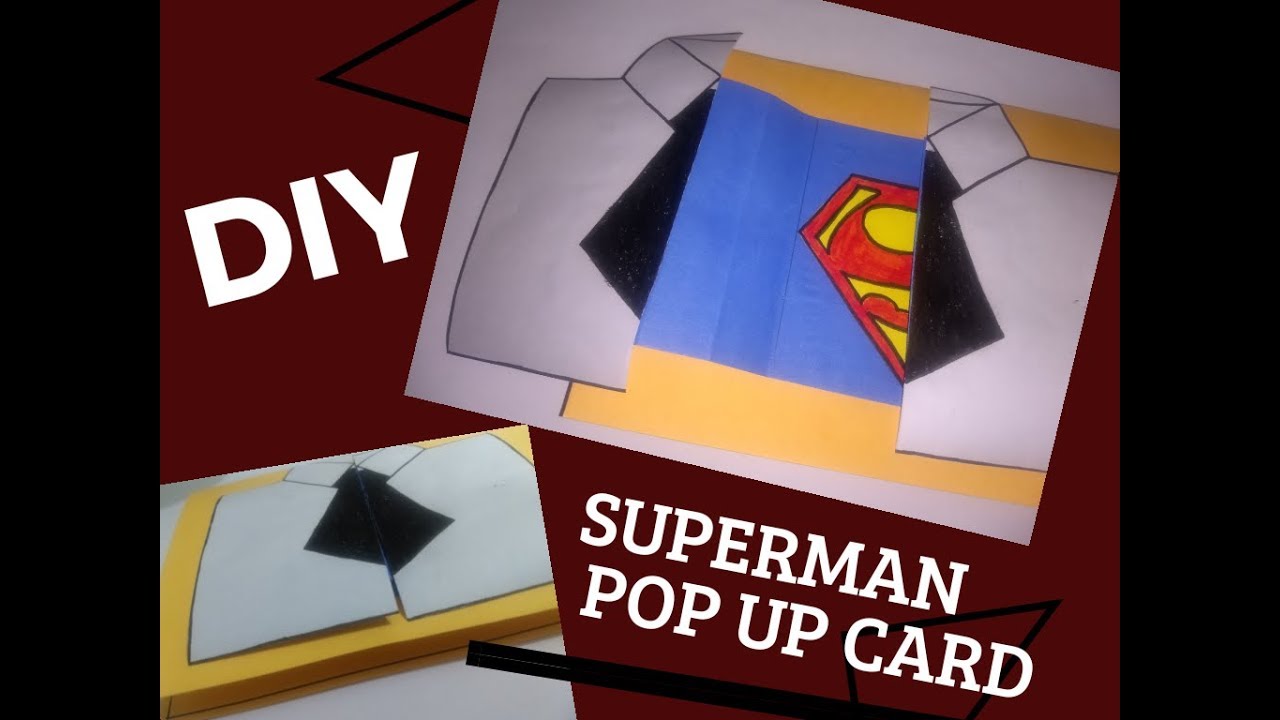 DIY Superman Pop Up Card II For Beginners II Ridhima Bansal - YouTube