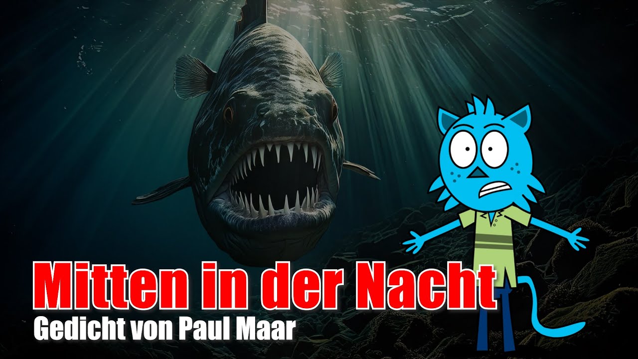 "Mitten in der Nacht" Gedicht von Paul Maar #cartoon#dichter#lyrik# ...
