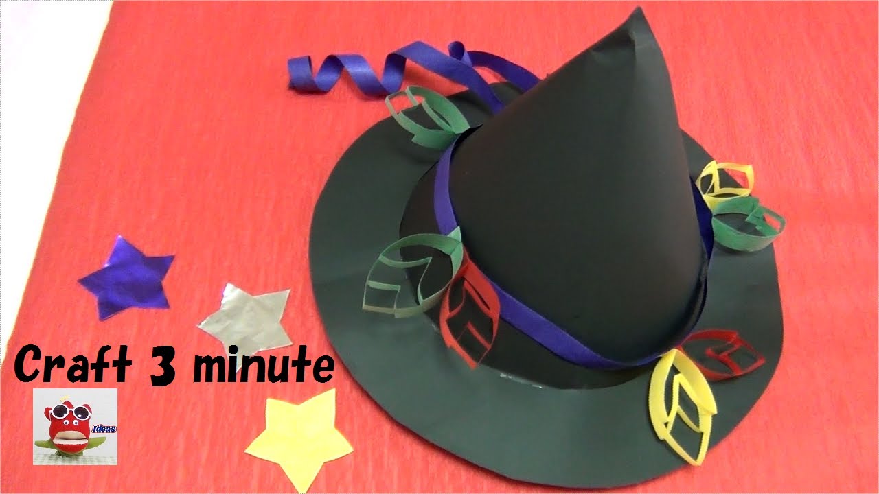 Halloween craft and decorations 「Pointy hat! Make and decorate!」how to ...