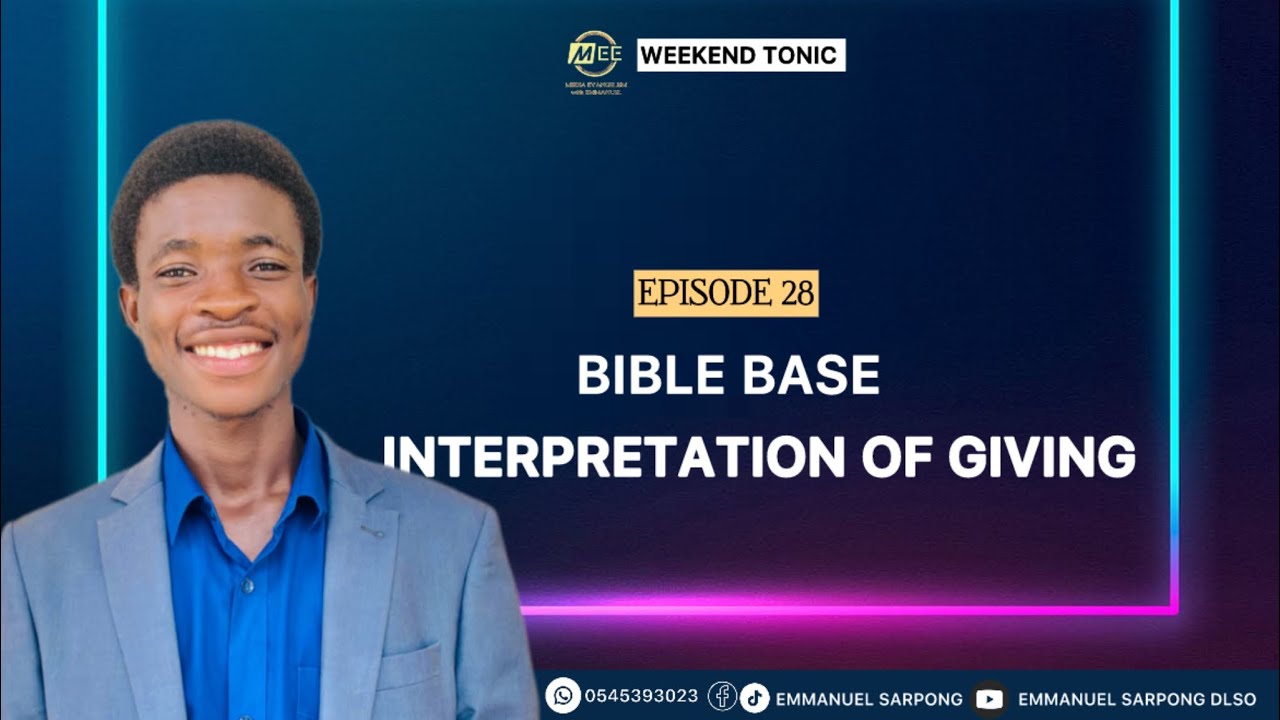 Bible base interpretation of giving - YouTube