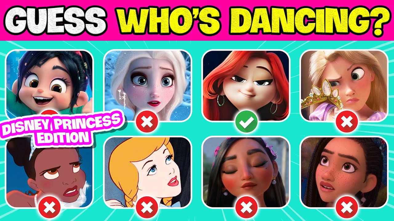 Guess Who's DANCING - Disney Princess DANCES | Elsa, Rapunzel ...