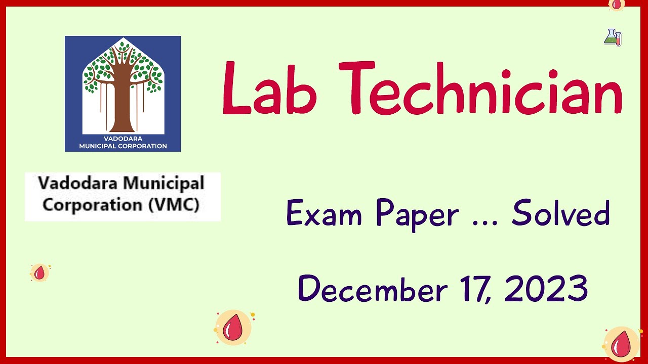 VMC Lab Technician Paper Solved 2023 | in Hindi | By Madhukar Sir - YouTube