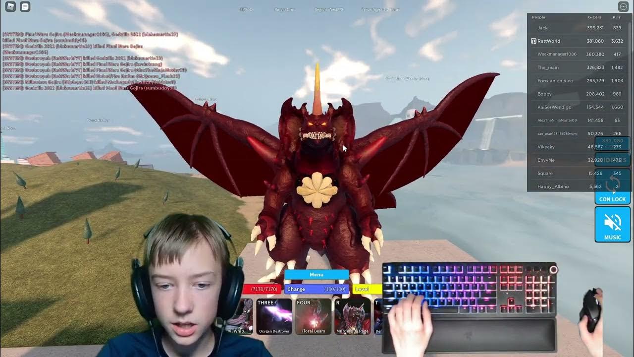 Getting Level 100 Destoroyah... | Roblox Kaiju Universe - YouTube