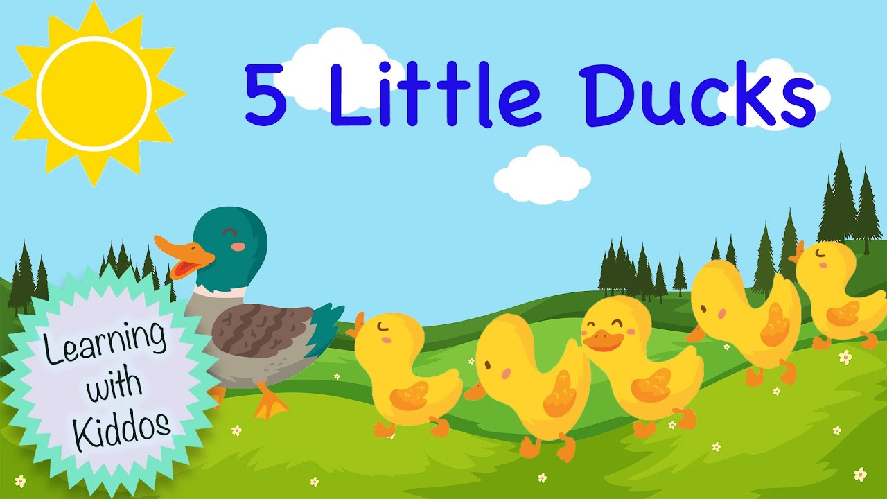 5 Little Ducks ⎪ Learning with Kiddos - YouTube