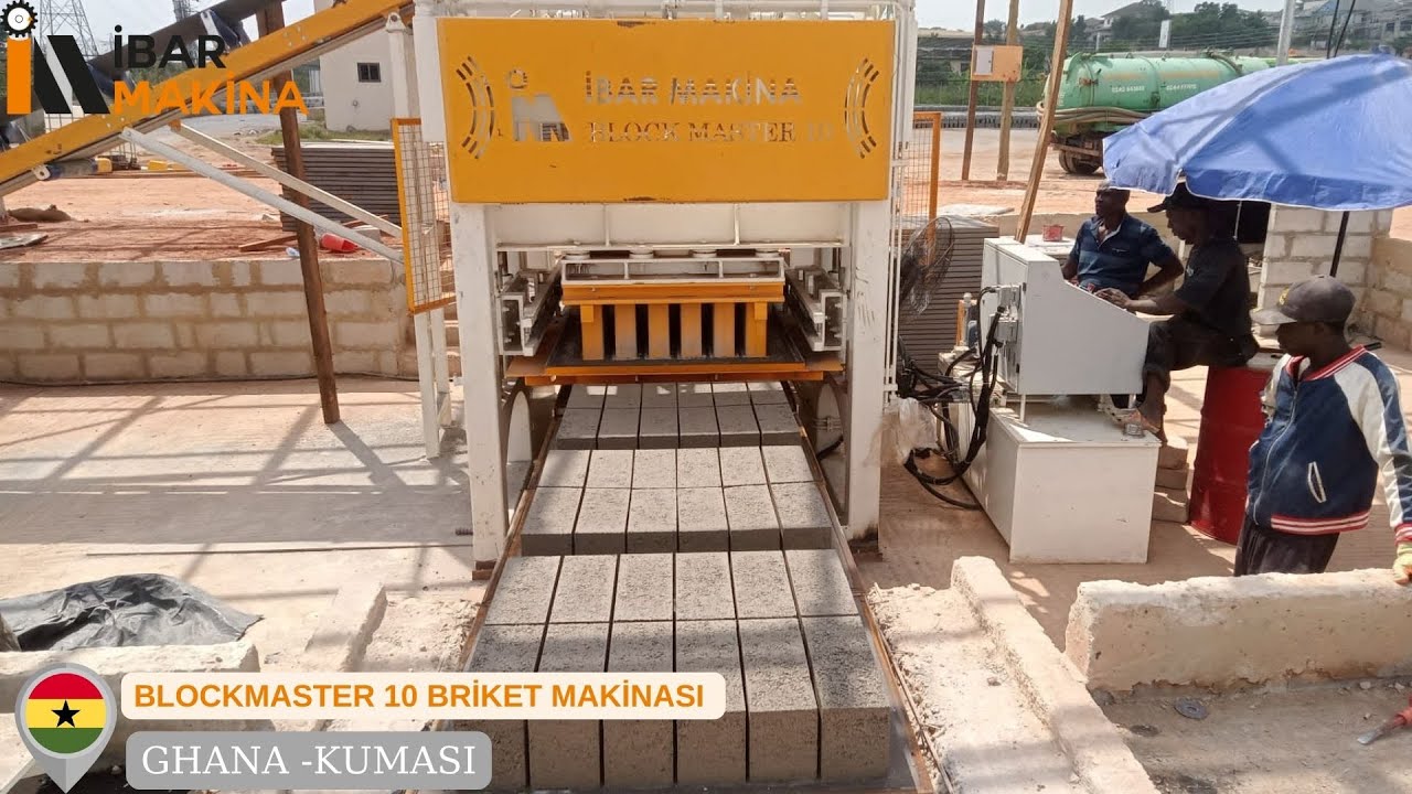 BLOCK MASTER 10 Briket Makinası Gana (Concrete Block Machine Ghana ...