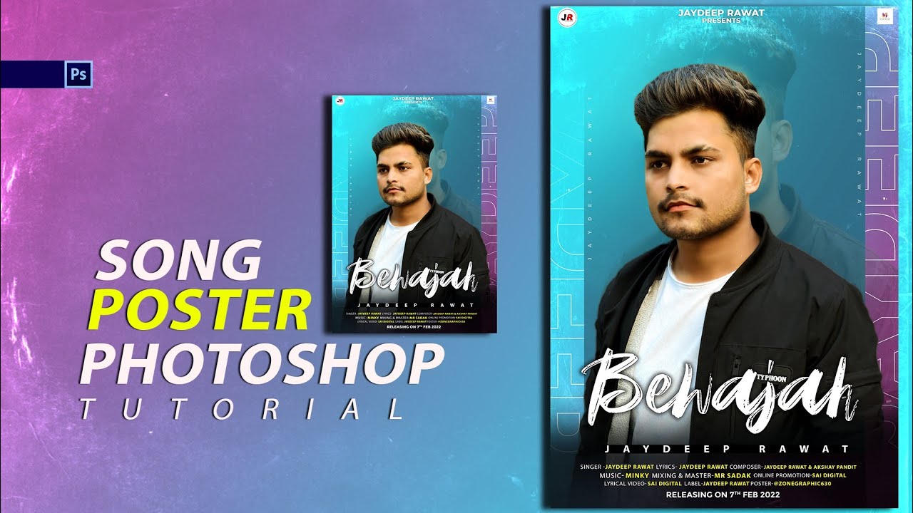 How to make a song poster in Photoshop ||Song poster kaise banaye ...