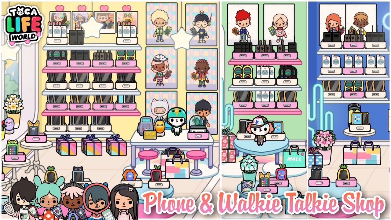 TOCA LIFE WORLD PHONE AND WALKIE TALKIE SHOP 😍💕 - YouTube