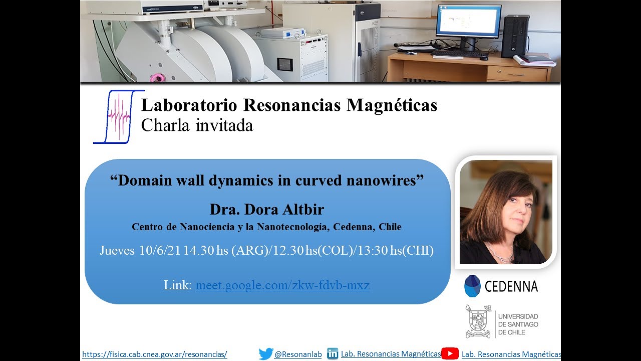 Domain wall dynamics in nanowires. - Dr. Dora Altbir - YouTube