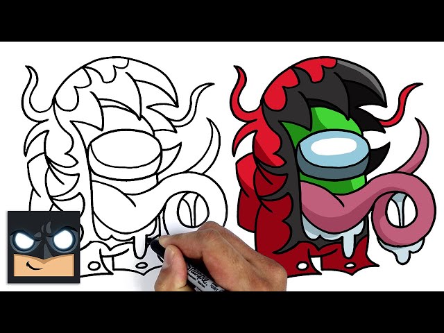 How To Draw Among Us | Carnage Imposter - Videos For Kids
