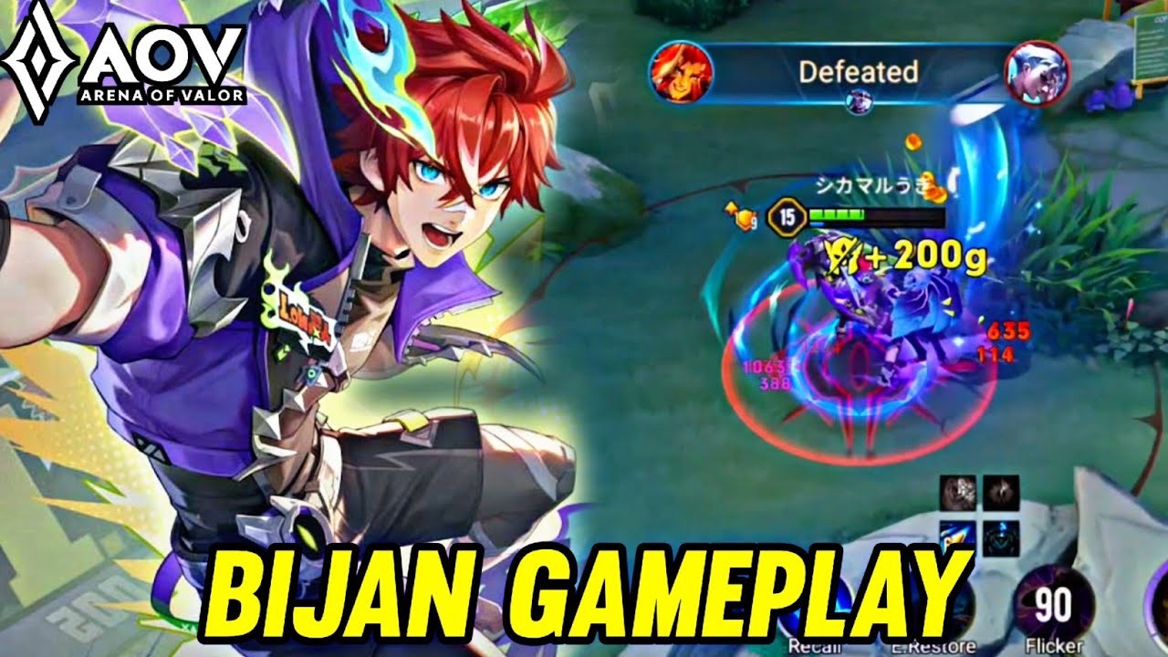 AOV : BIJAN GAMEPLAY | IN DS LANE - ARENA OF VALOR LIÊNQUÂNMOBILE ROV ...