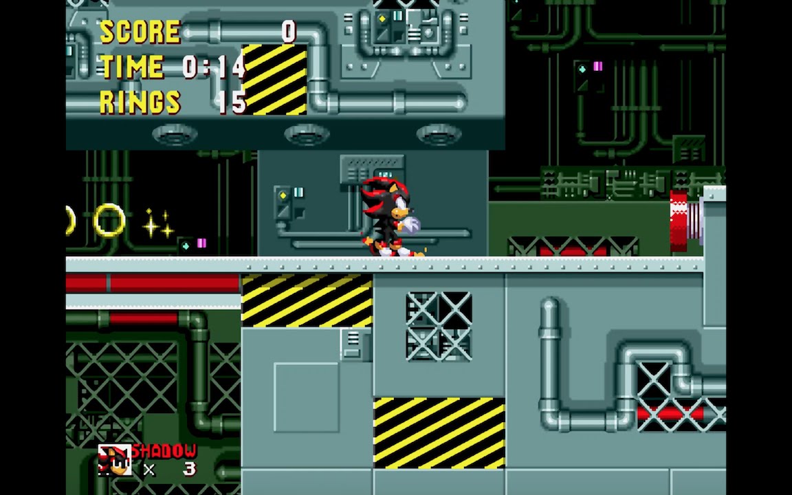 Shadow in Sonic 1: Scrap Brain Zone Act 2 [1080 HD] - YouTube