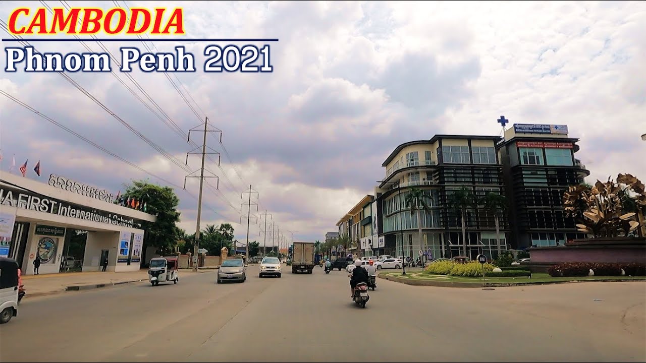 Driving Tour To CIA First International School In CAMBODIA - YouTube