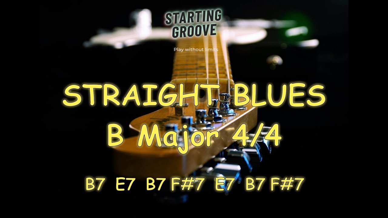 STRAIGHT BLUES B MAJOR - 105bpm BACKING TRACK GUITAR JAMTRACK - YouTube