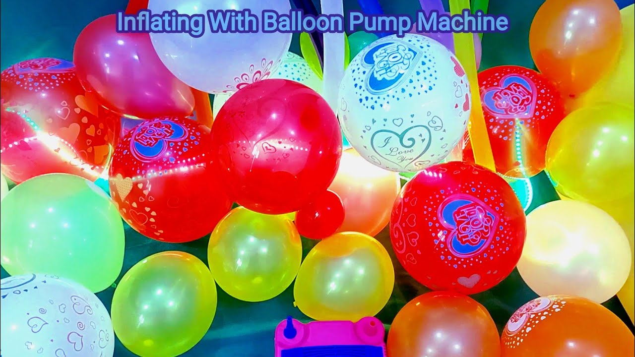 Balloons Inflating With Pump Machine for relaxing and Satisfying, Balloons Inflating Sounds ASMR ...