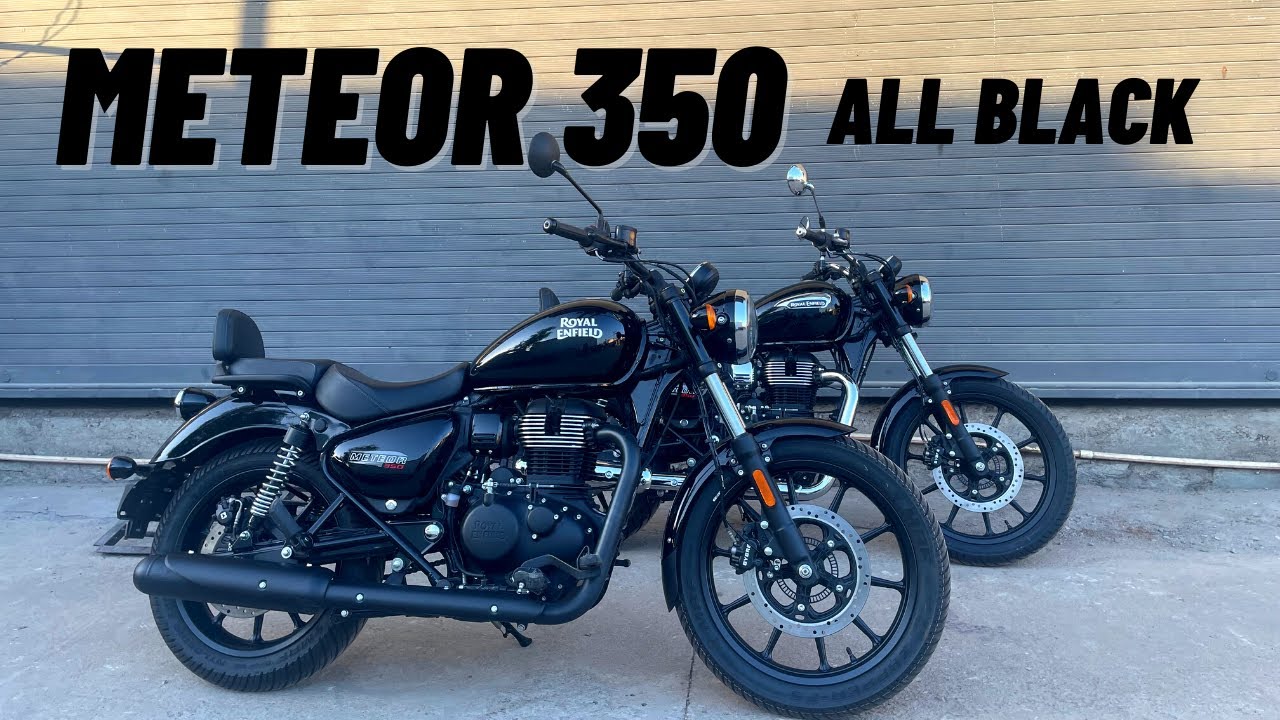 2023 Royal Enfield Meteor 350 - All Black Fireball and Stellar🔥 - YouTube