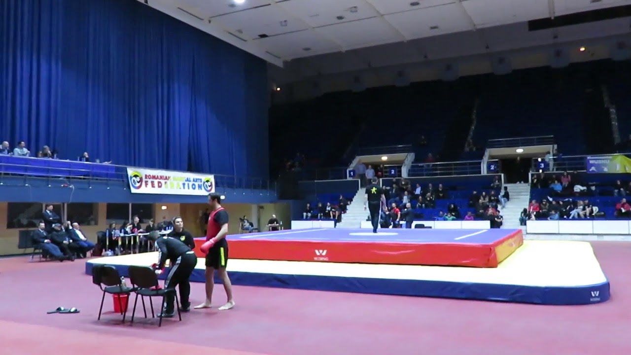 12.03.2016 C.N.Wushu Sanda - Ignat Mihai (red) vs. Plamada Pavel (black ...