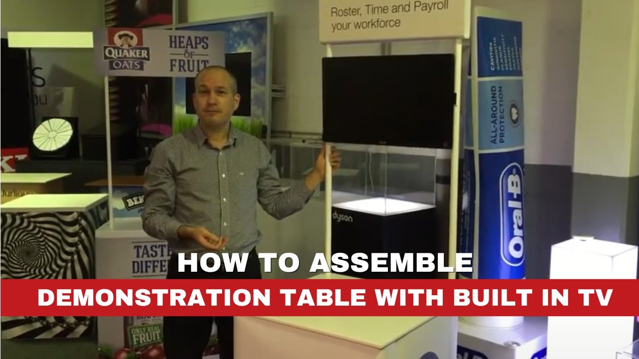 Demonstration table with TV built in - YouTube