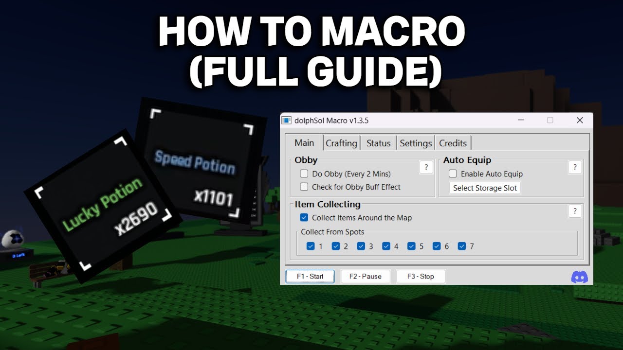 How to use DOLHPSOL MACRO in ROBLOX SOLS RNG - YouTube