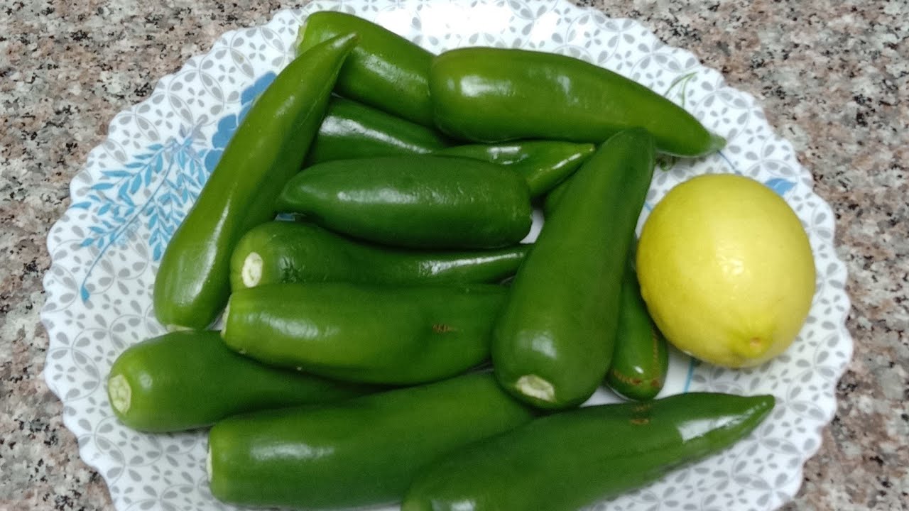 Green Chilli Vinegar Pickle | Arabian pickle Recipe | কাঁচা মরিচের আচার ...