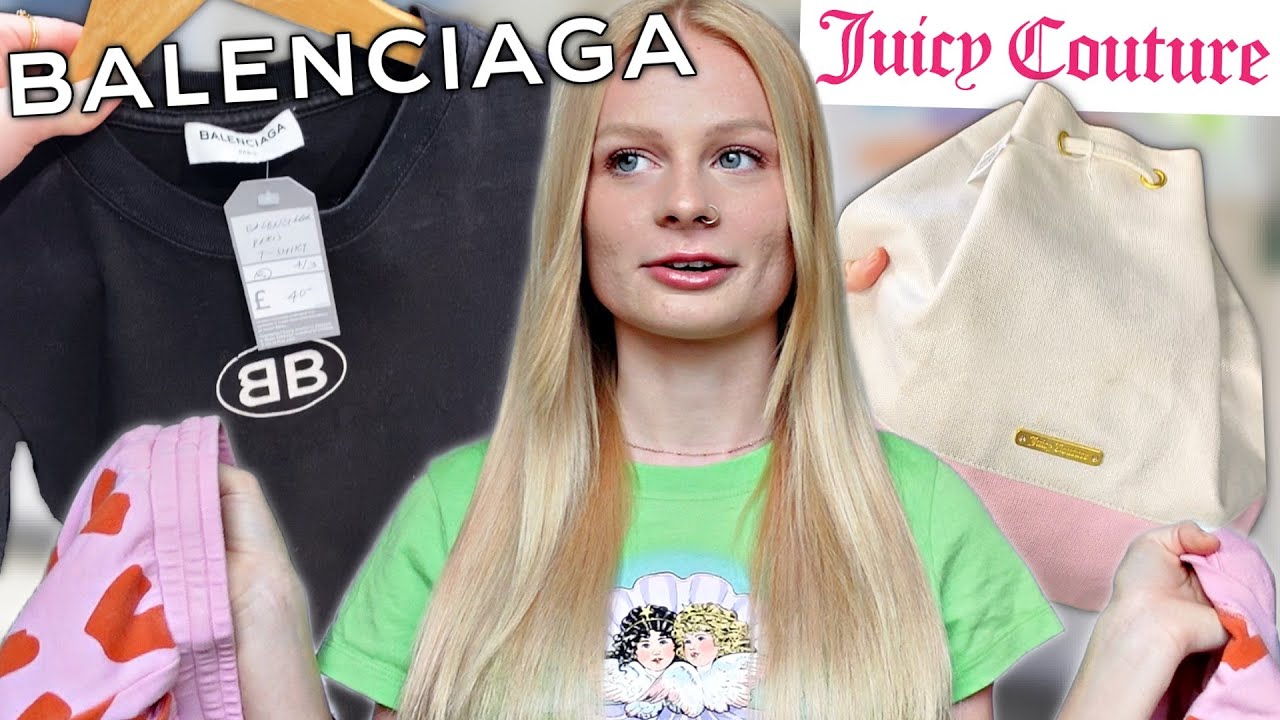 Thrifting DESIGNER clothes in the most EXPENSIVE areas of London - YouTube