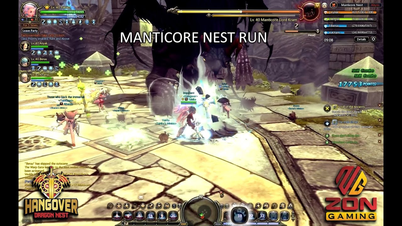 MANTICORE NORMAL RUN MERCENARY POV | Dragon Nest SEA Classic - YouTube