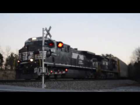 NS 4119 and NS 9931 lead NS 276 through Silver Creek, GA. - YouTube