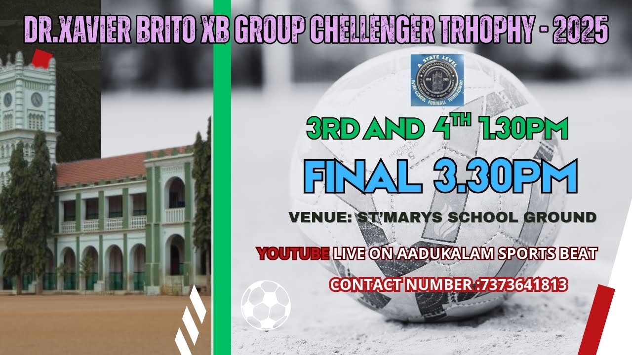 DR.XAVIER BRITTO XB GROUP CHELLENGER TROPHY - 2025 3rd AND 4th AND ...