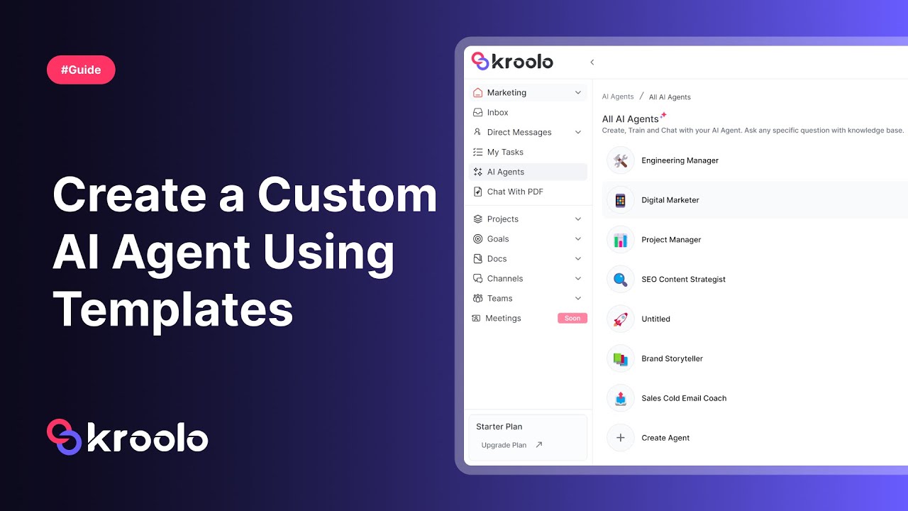 Create a Custom AI Agent Using Templates - YouTube