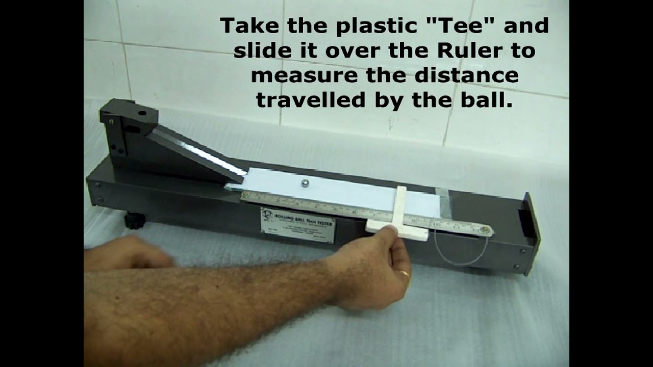 Rolling Ball Tack Tester - YouTube