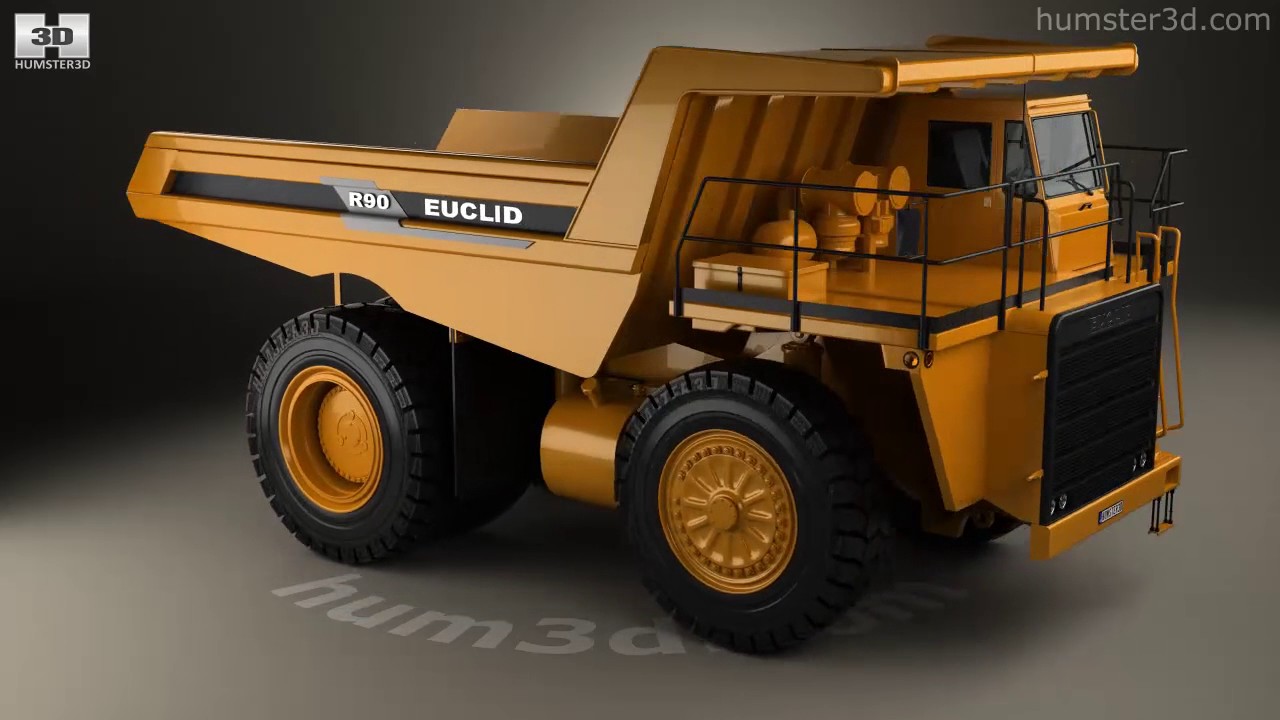 Euclid R90 Dump Truck 1997 3D model by Hum3D.com - YouTube