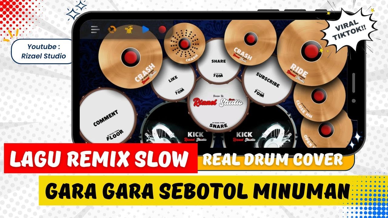 DJ REMIX GARA GARA SEBOTOL MINUMAN | REAL DRUM COVER | RIZAEL STUDIO - YouTube