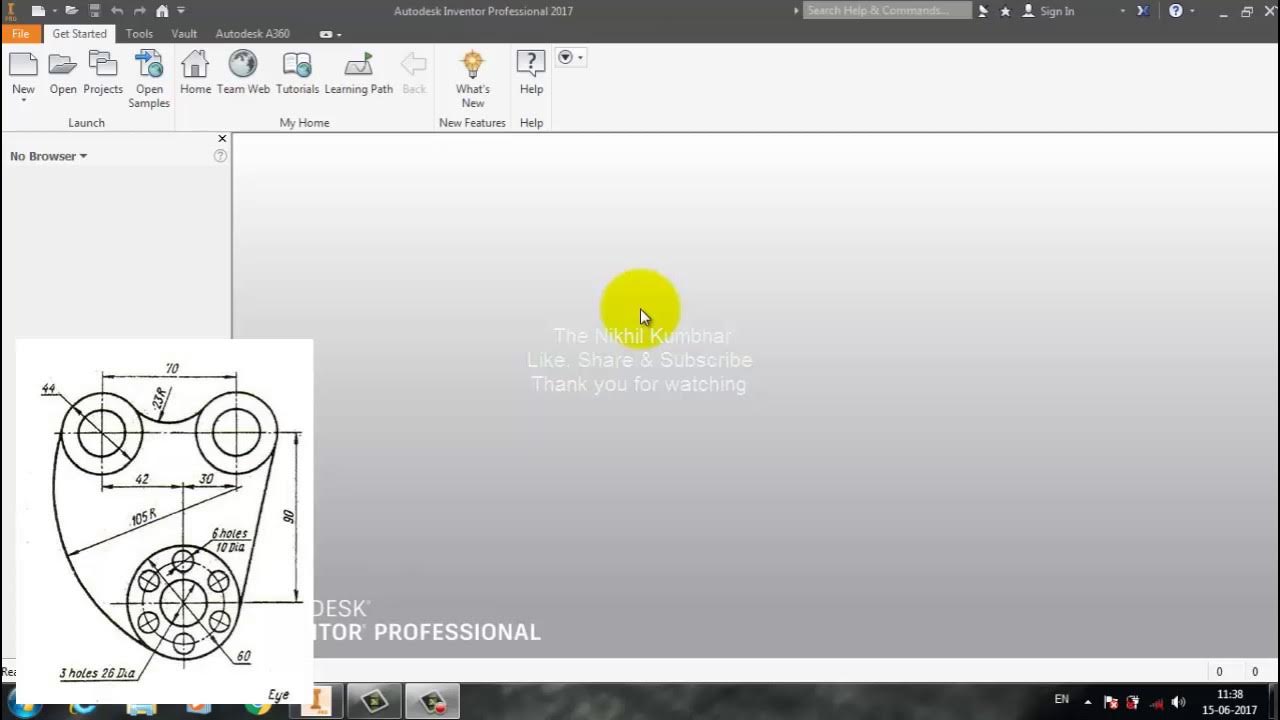 Part 5 - Autodesk Inventor 2017 Tutorial - Creating fully constrained 2D Sketches - YouTube