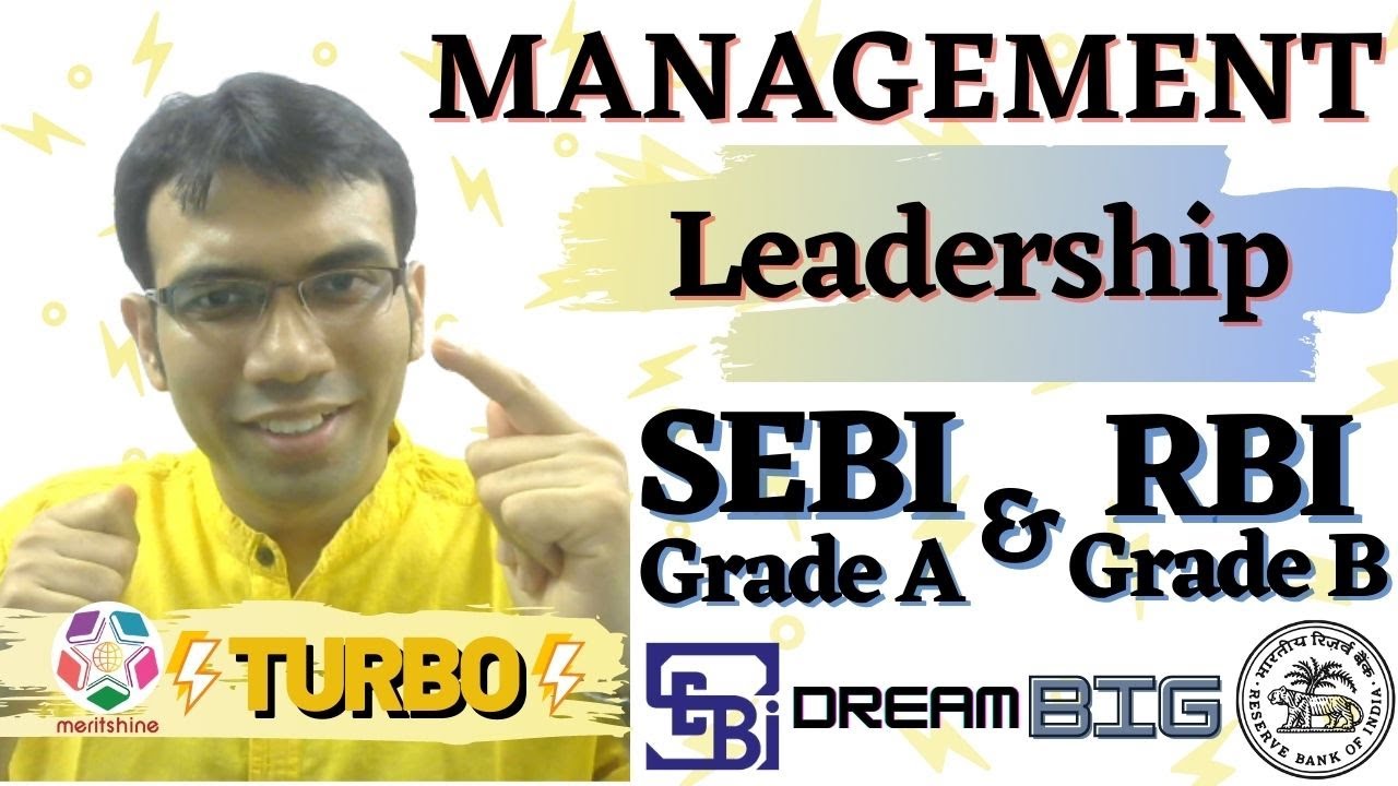 MANAGEMENT- Leadership | RBI Grade B | MERITSHINE Turbo Series - YouTube