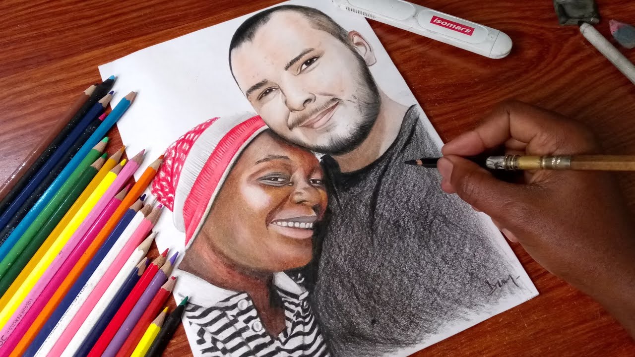 Drawing Baba Jimmy & Mama Jimmy ( Wajumbe Records) | Dray Draws - YouTube