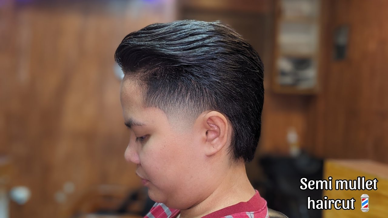 Semi mullet haircut - YouTube